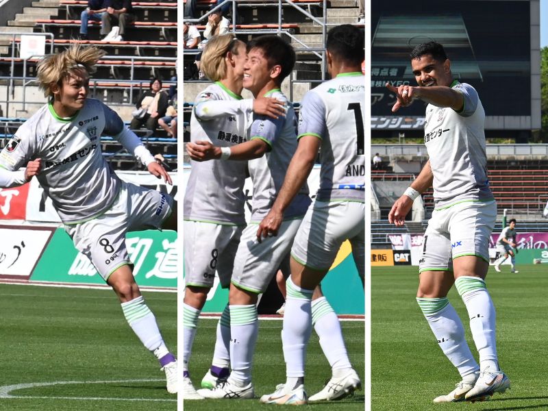 藤枝MYFCが愛媛FC戦で4ゴール！4点目のMF杉田真彦「みんなから、ちょろちょろシュートと言われたけど（笑）」｜静岡新聞アットエス